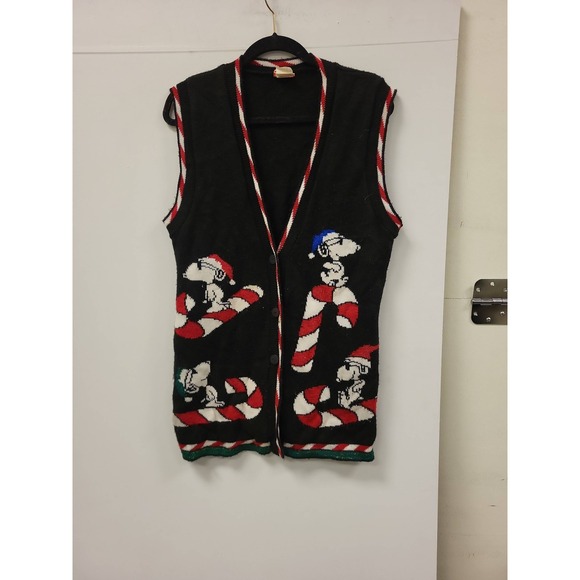 Snoopy & Friends | Sweaters | Snoopy Friends Christmas Vest Medium Usa ...